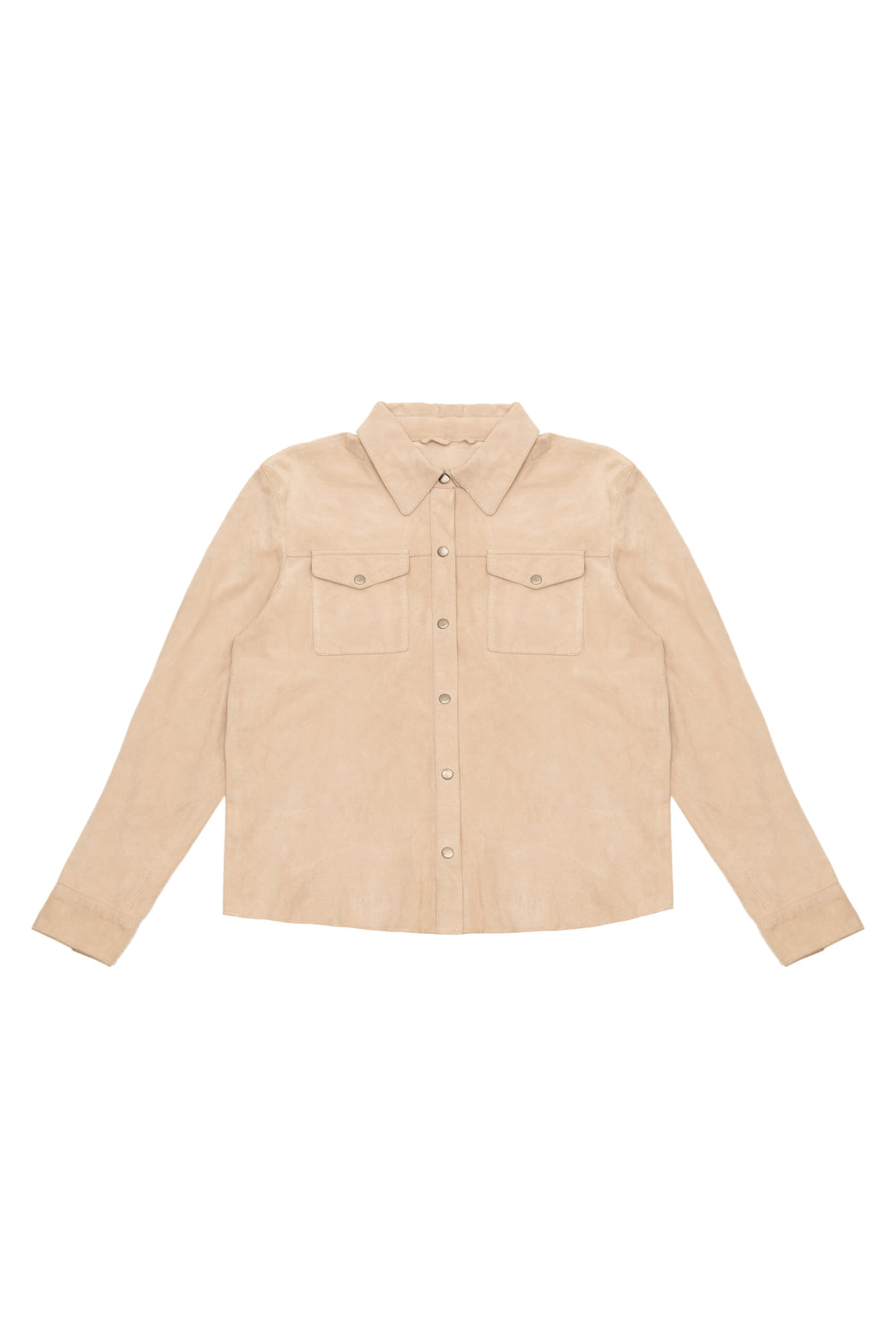 SUEDE BUTTON-UP JACKET